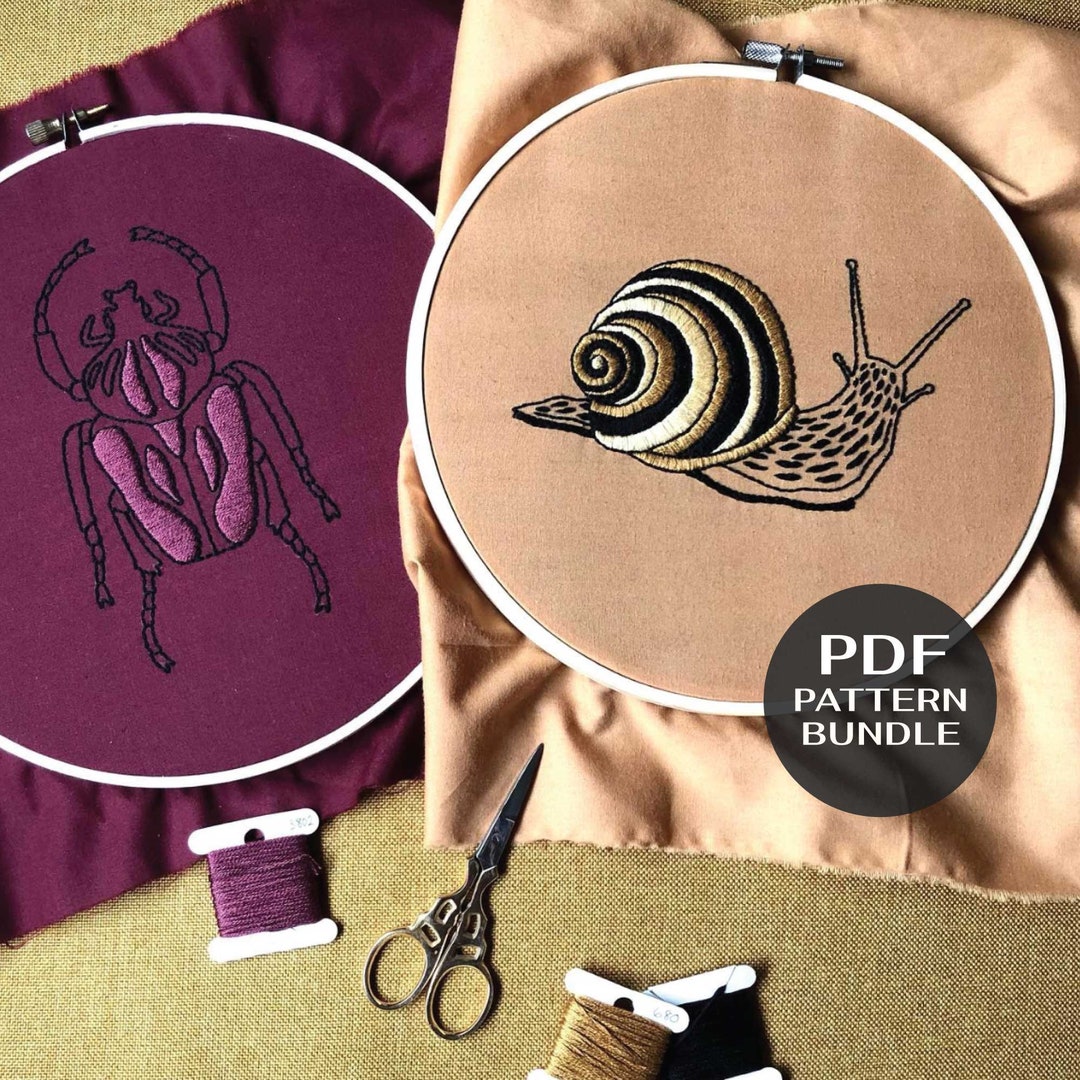 BUNDLE 2 X Hand Embroidery Patterns - Digital PDF Embroidery Pattern ...