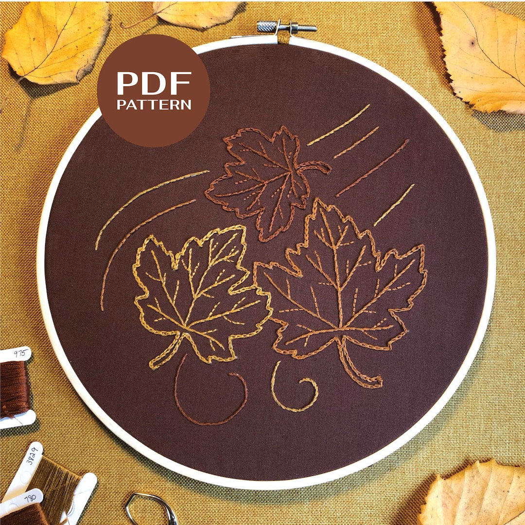 Fall Embroidery Pattern - Autumn Series - Hand Embroidery Pattern - PDF ...