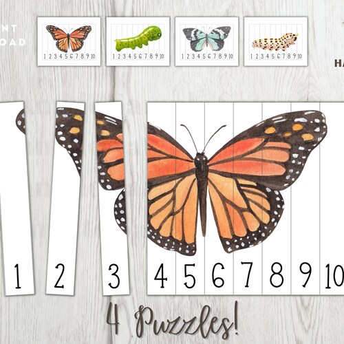Bird Preschool Printable Number Sequence Puzzles 1-10. | Etsy