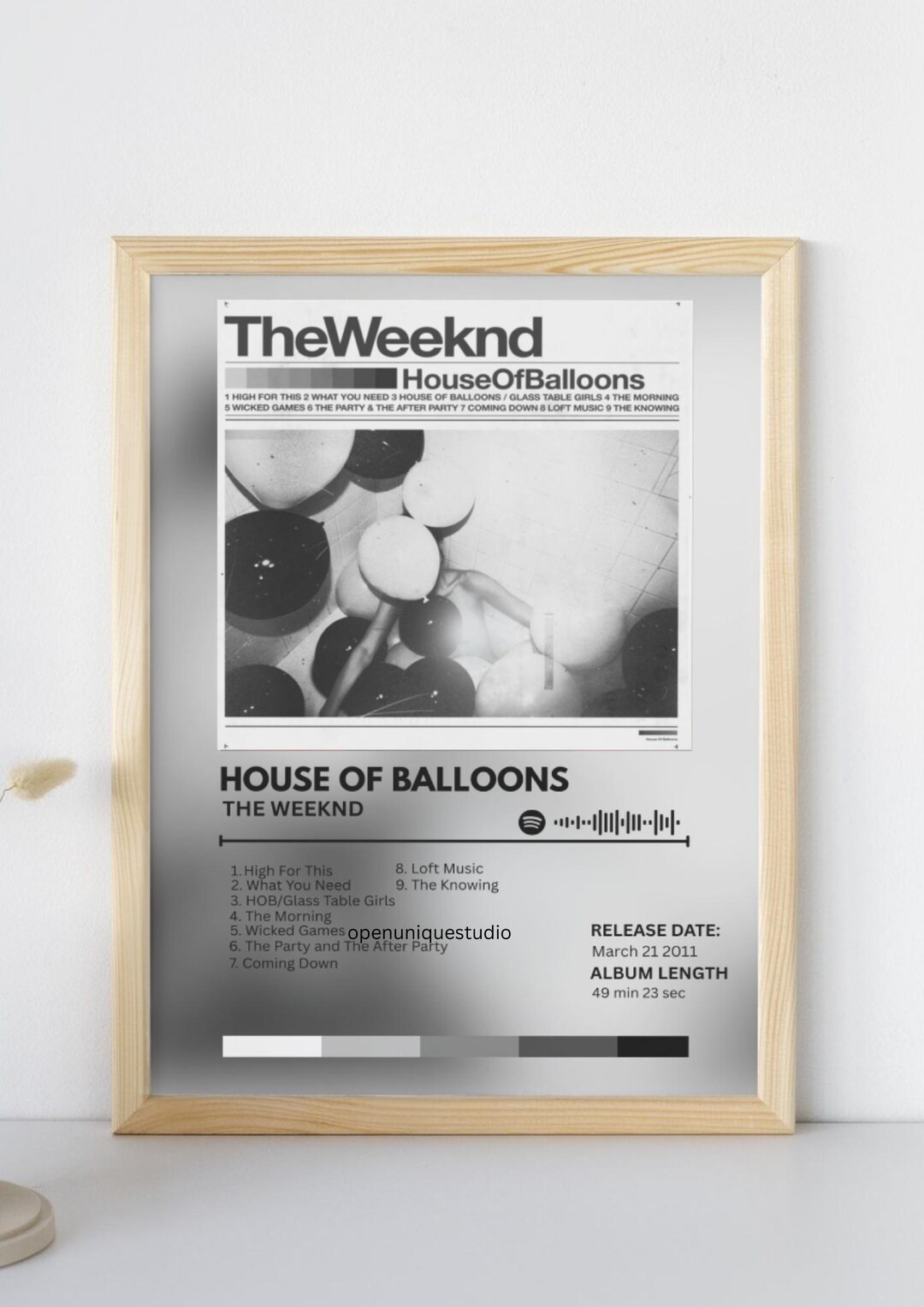 The Weeknd 'house of Balloons' Album Poster – Digital Download ...