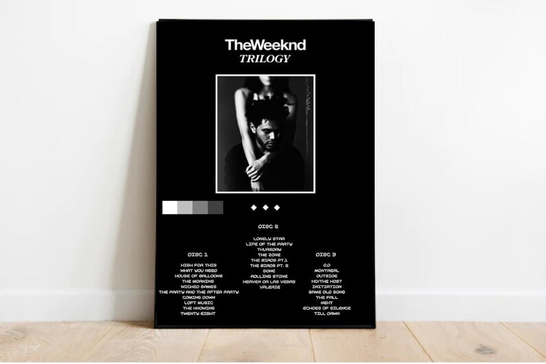 The Weeknd - Trilogy - Album Art Poster - Music Poster - Home Decor ...