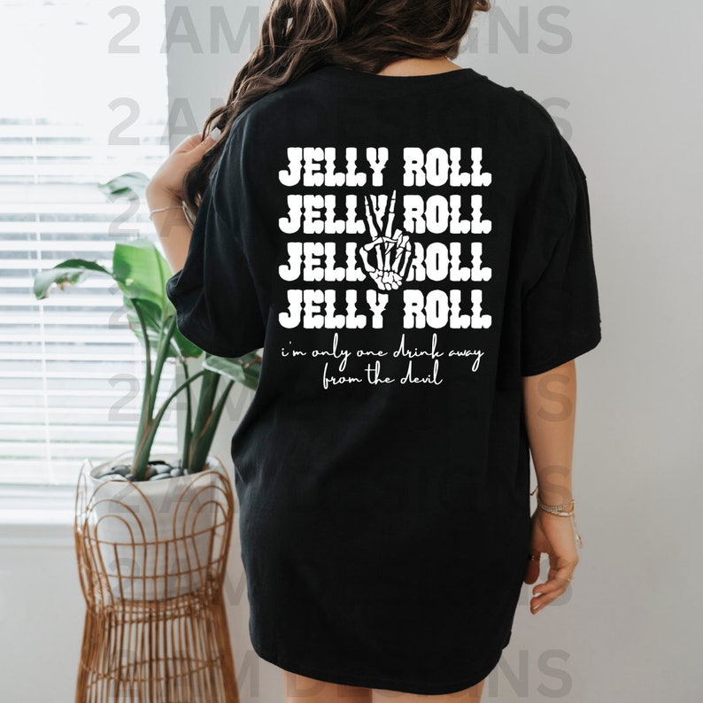 Jelly Roll Shirt Jelly Roll One Drink Away From the Devil Shirt Jelly ...