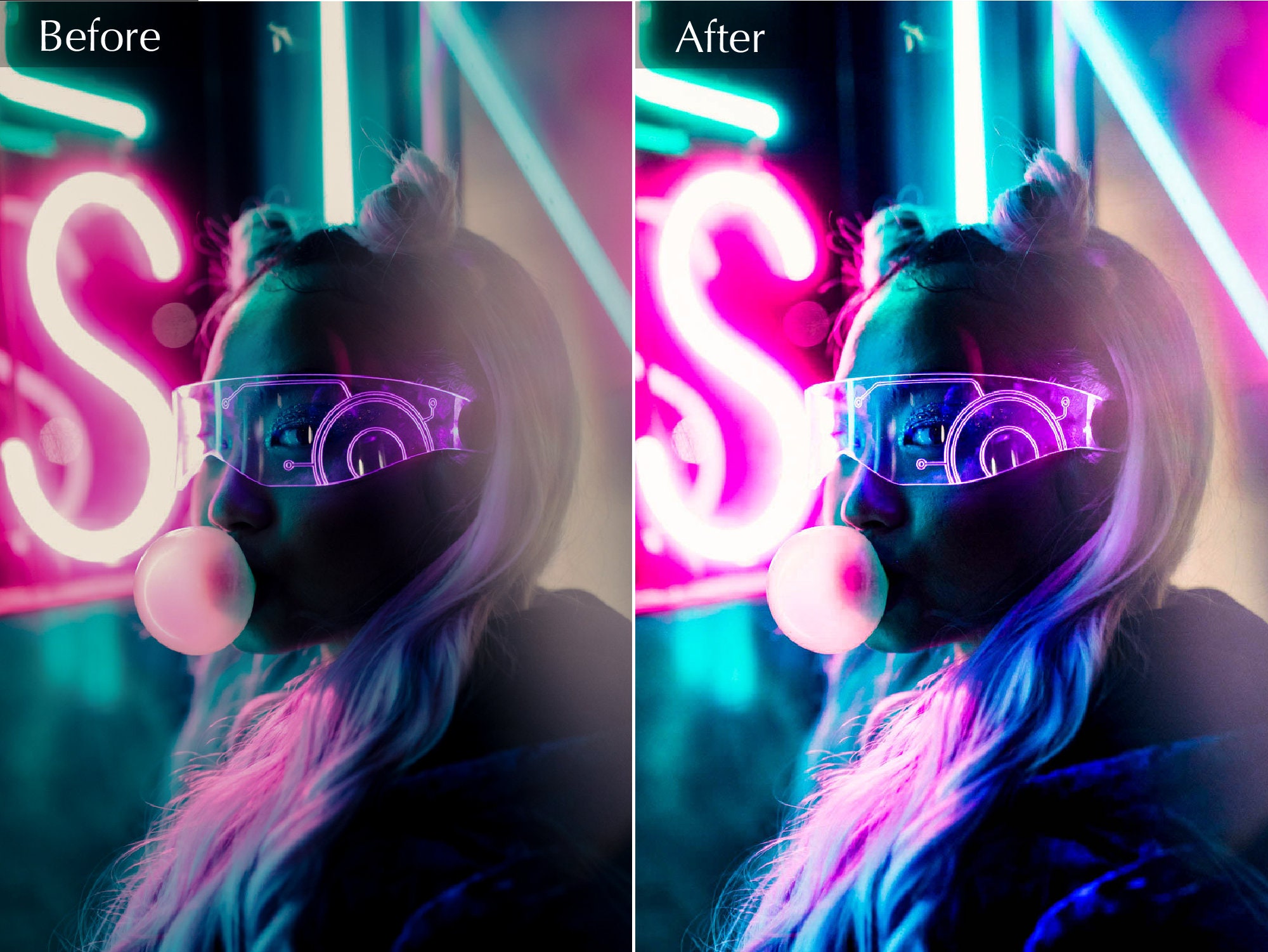 10 NEON Presets, Instagram Presets, Blogger Filters, MOBILE and Desktop ...