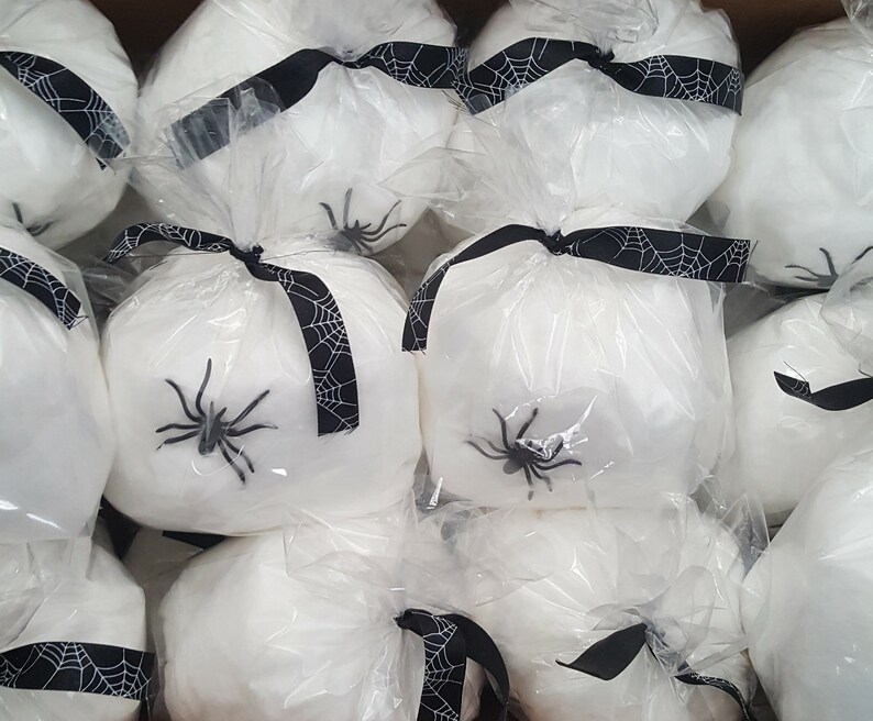 12 Cotton Candy Halloween Spider Web Party Favors - Etsy