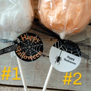 Halloween Spider Web Cotton Candy Pop Favor Party Treats - Etsy