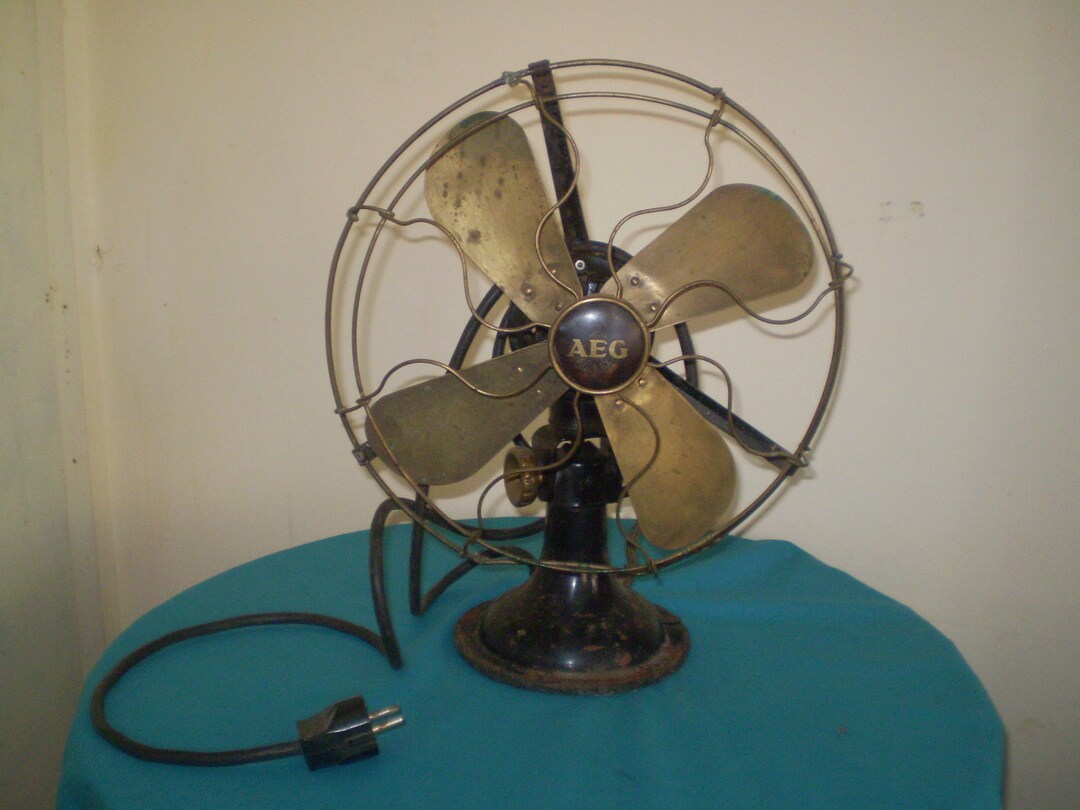 AEG Antiques Original Table Black Electric Fan Works Old Vintage - Etsy