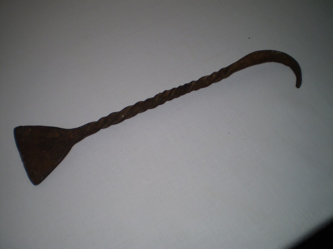 Antique Iron Hand Forged Paddle Shovel Tool Hook 19th - Etsy
