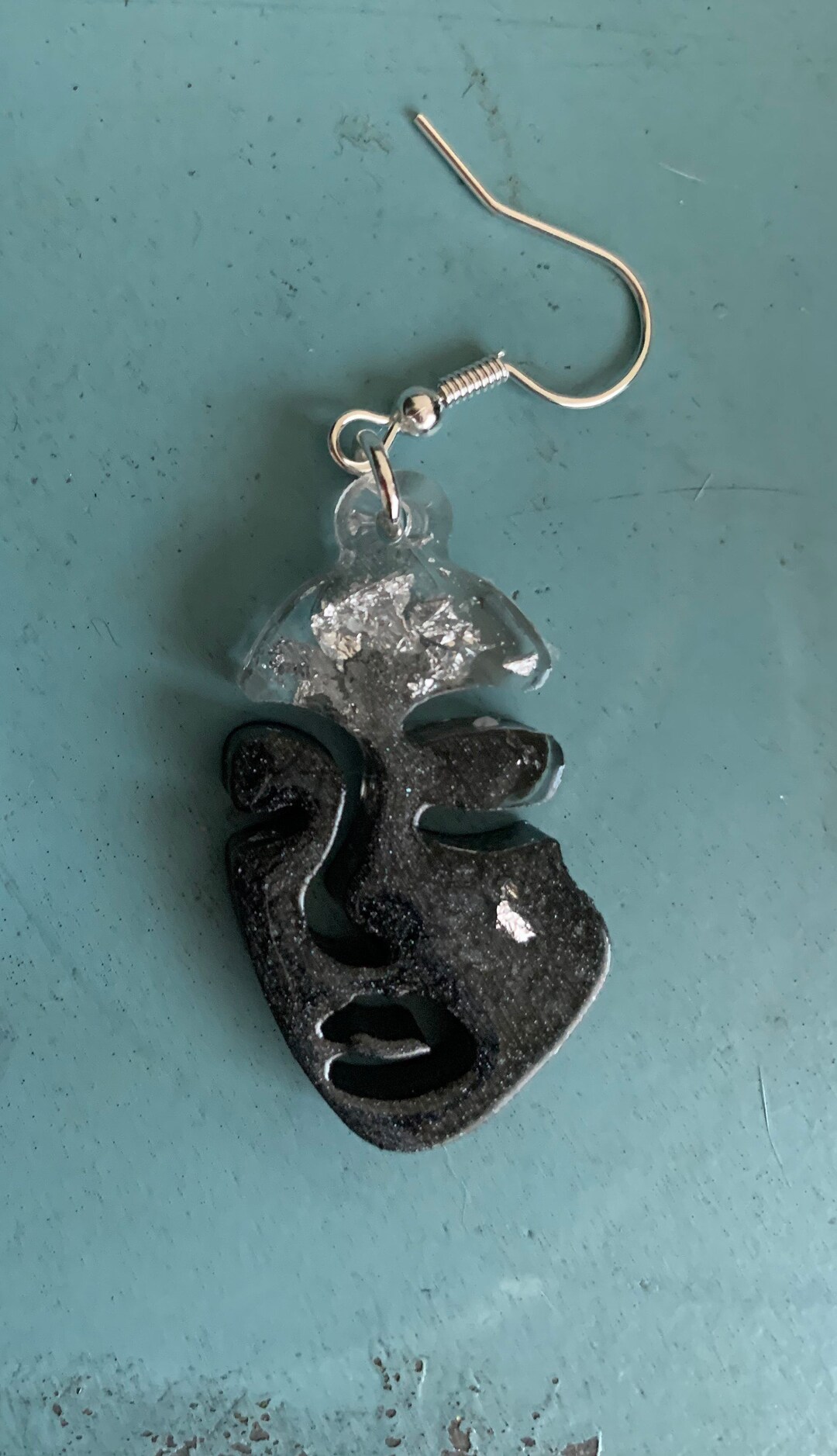 Custom Handmade Resin Mask Dangling Earrings - Etsy