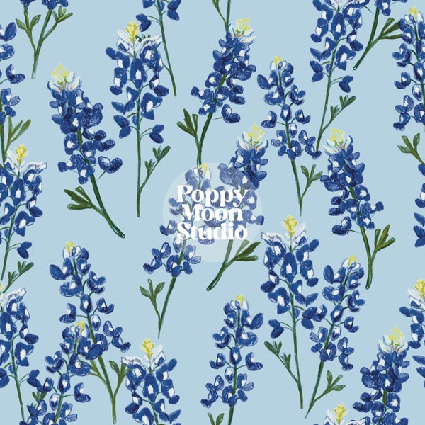 Bluebonnet Fabric - Etsy