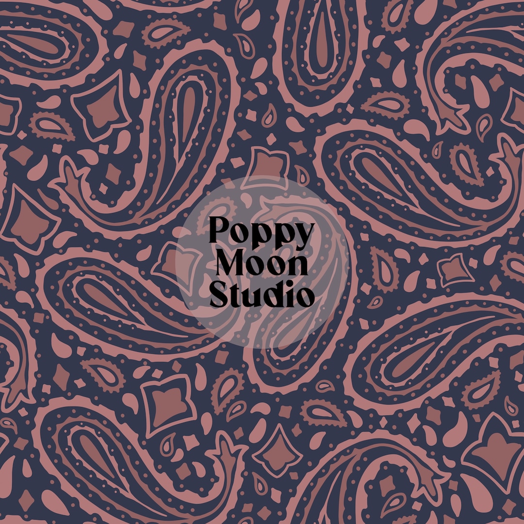 Western Cowboy Paisley Seamless Repeat Pattern - Etsy