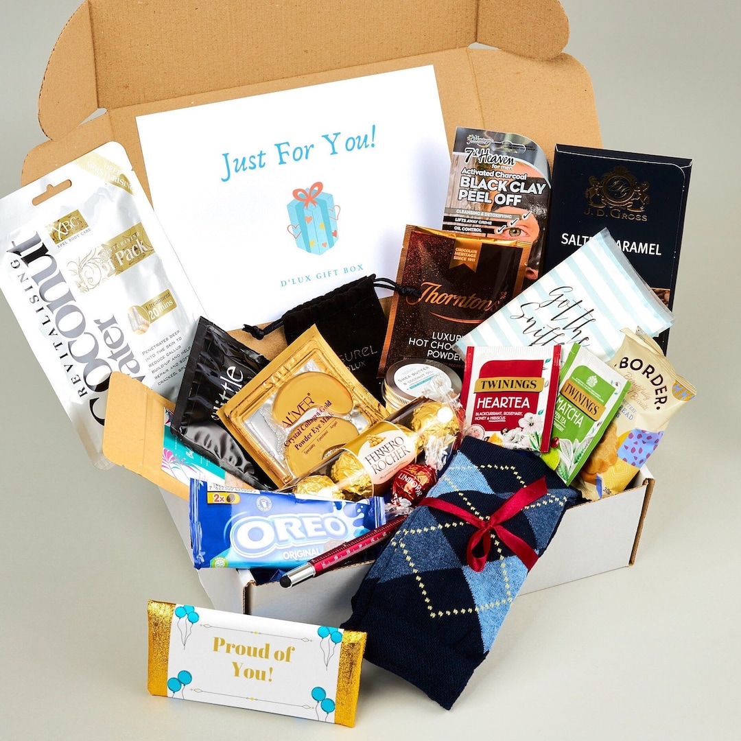 Proud of You Gift Box: Spa Pamper Package for Him - Etsy