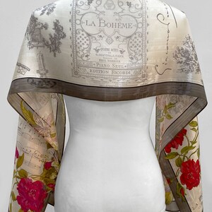 La Boheme Silk Opera Scarf - Etsy