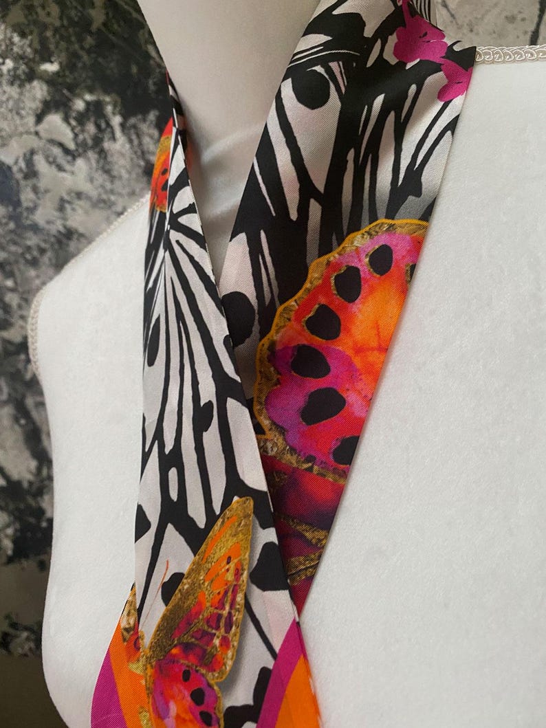 Madame Butterfly Opera Skinny Silk Neck Scarf - Etsy