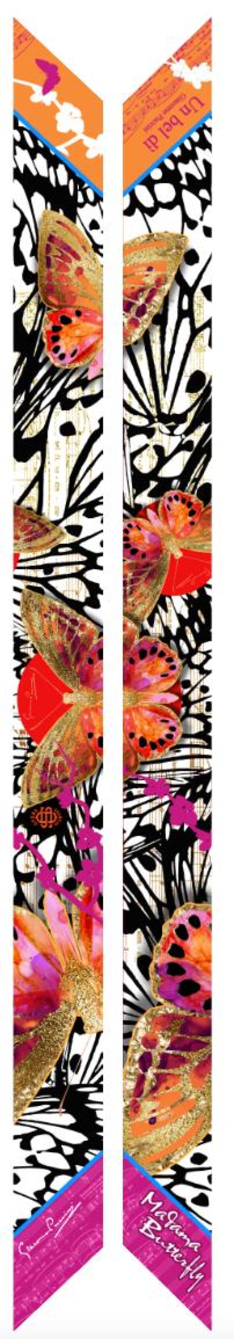 Madame Butterfly Opera Skinny Silk Neck Scarf - Etsy