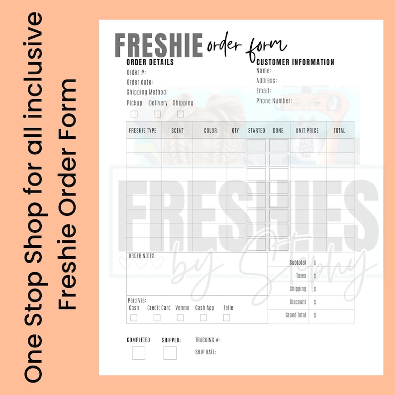 Freshie Order Form : Crafted for Any Type of Freshie Maker - Etsy