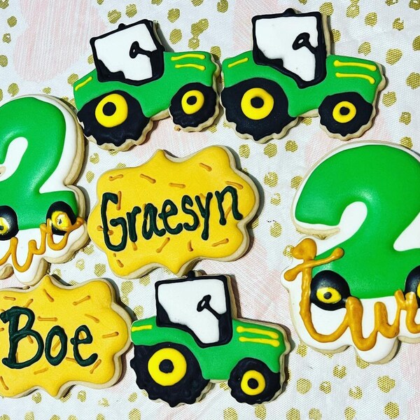Tractor Cookies - Etsy