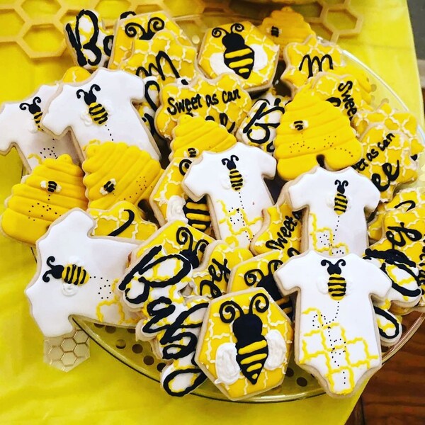 Bumble Bee Baby Shower Cookies - Etsy