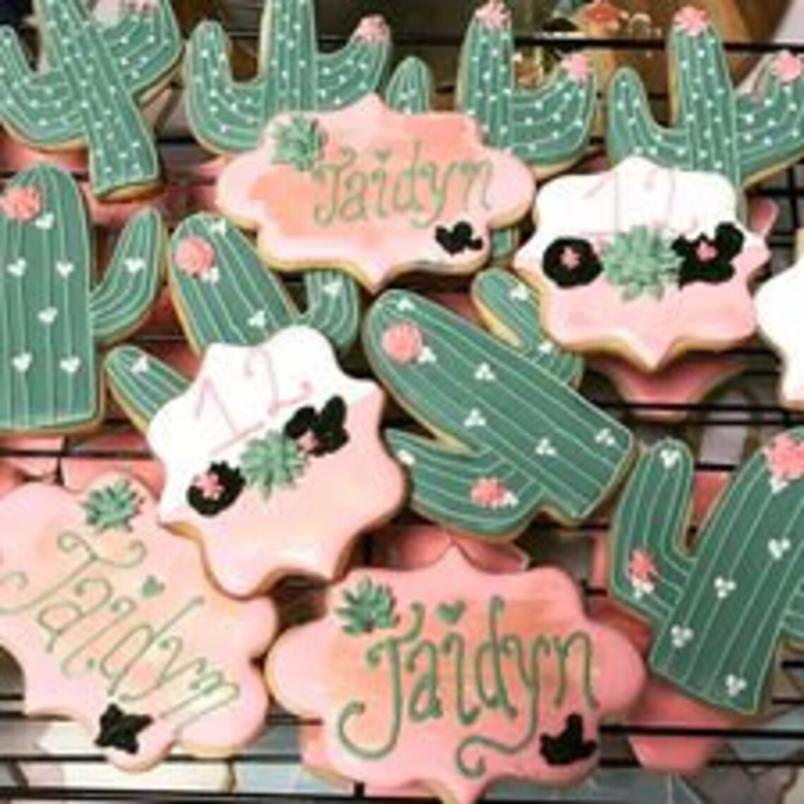 Cactus Sugar Cookies Personalized | Etsy