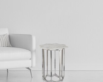 Silver Side Table - Etsy