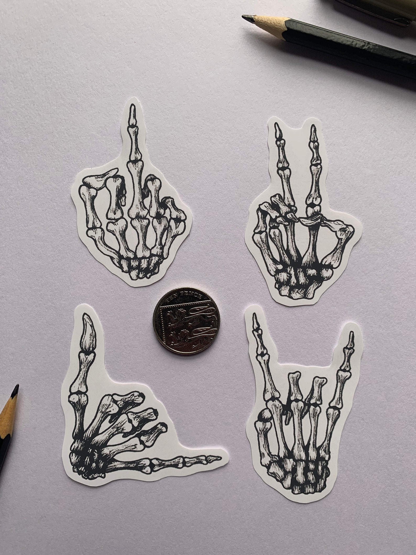 Anatomical Skeleton Hands Vinyl Stickers Laptop Stickers | Etsy