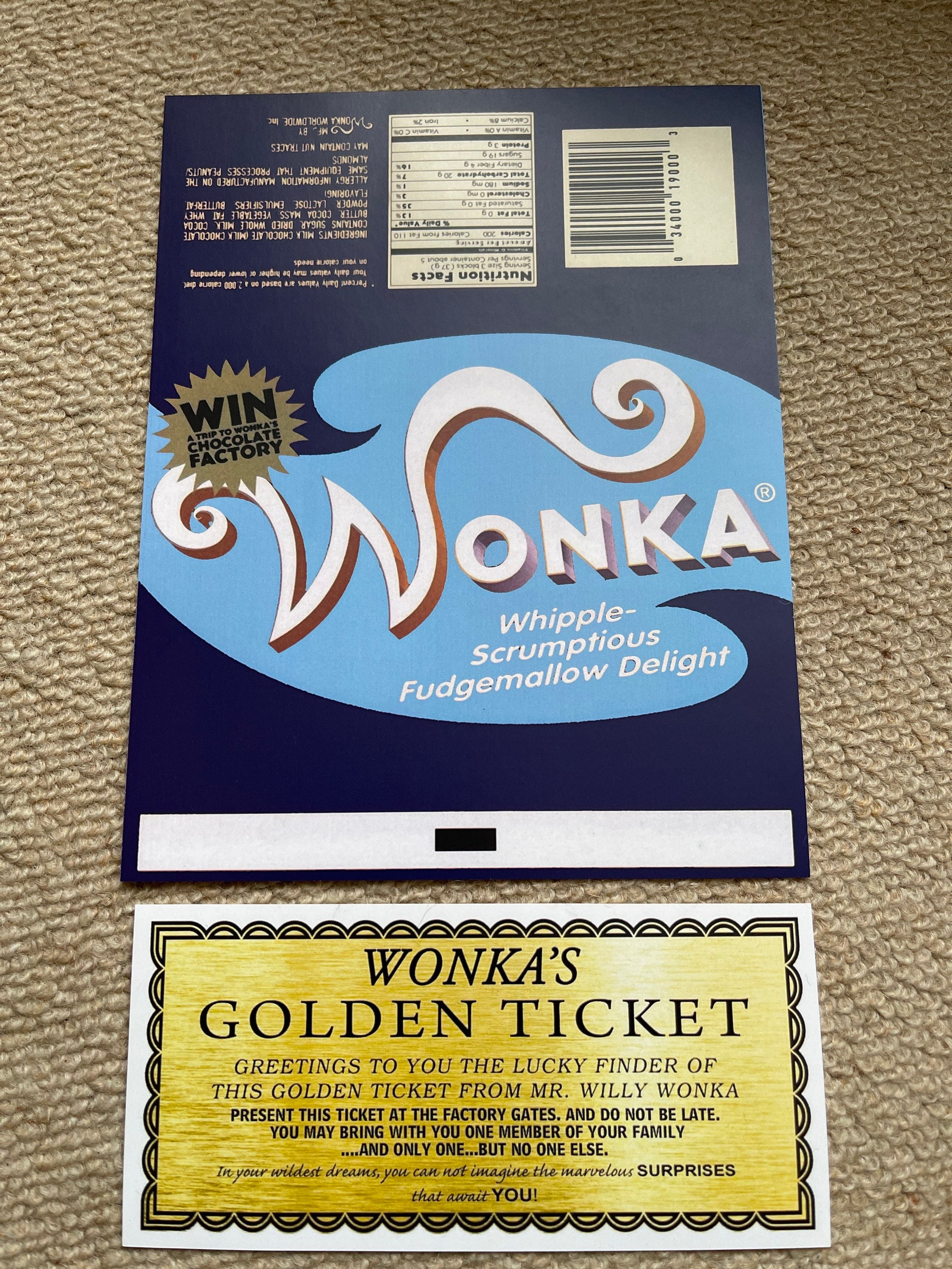 Wonka Bar Wrapper