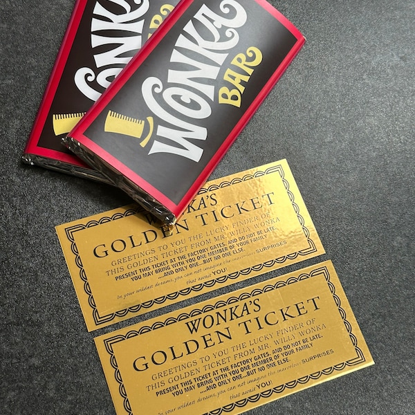 Large Golden Ticket - Etsy