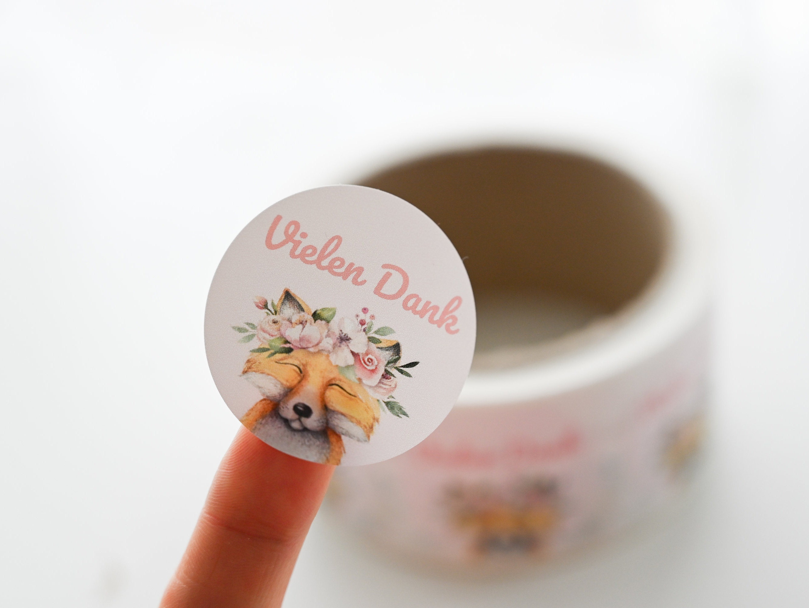 Ab 3,30 Euro | 10 Stk. | Danke Sticker | Aufkleber rund | 4cm ...