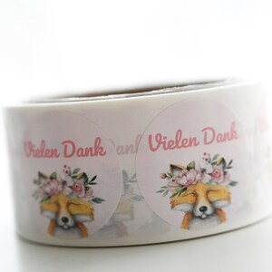 Ab 3,30 Euro | 10 Stk. | Danke Sticker | Aufkleber rund | 4cm ...