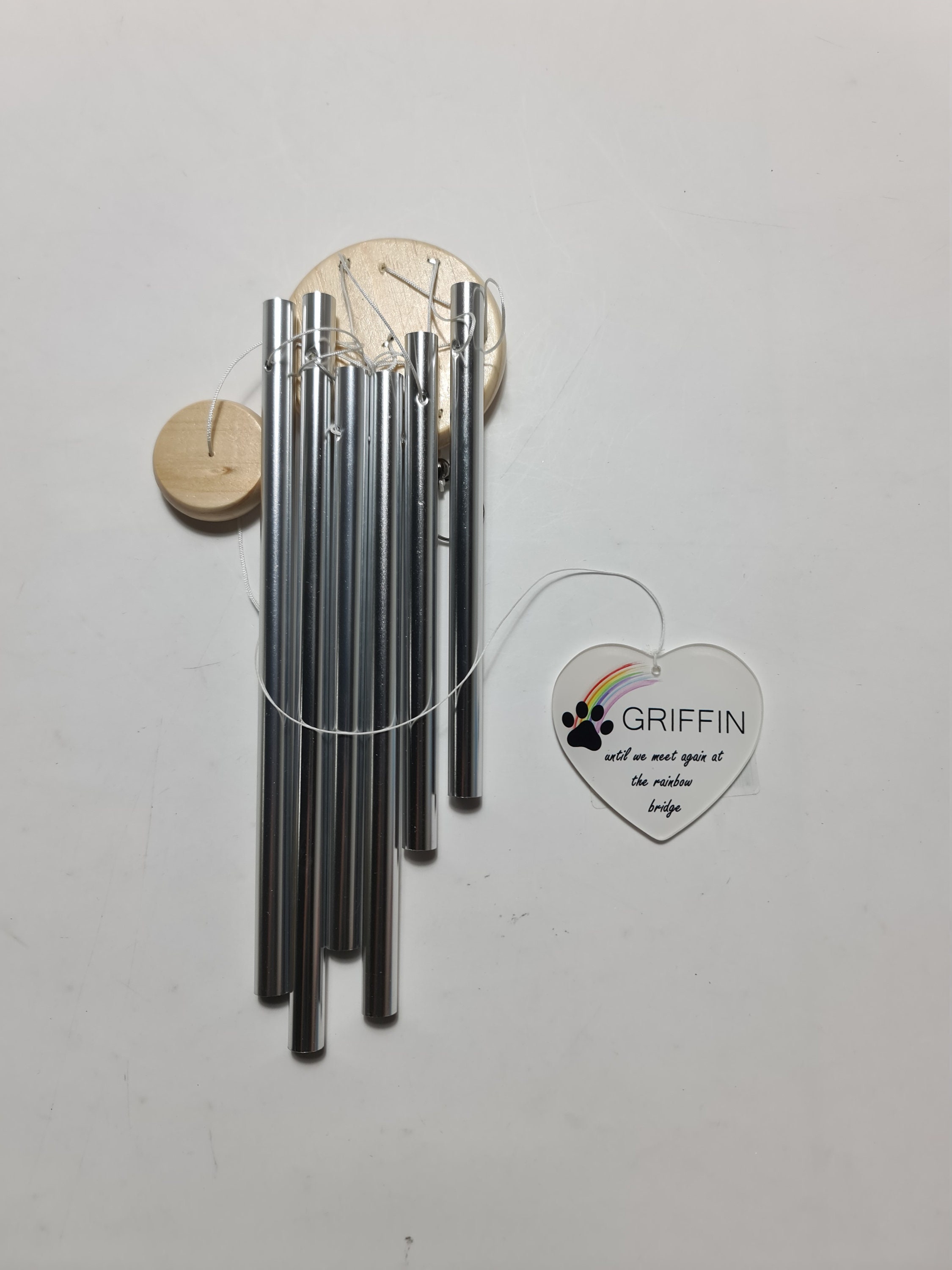 Rainbow Bridge Memorial Wind Chime Personalized Pet Wind - Etsy