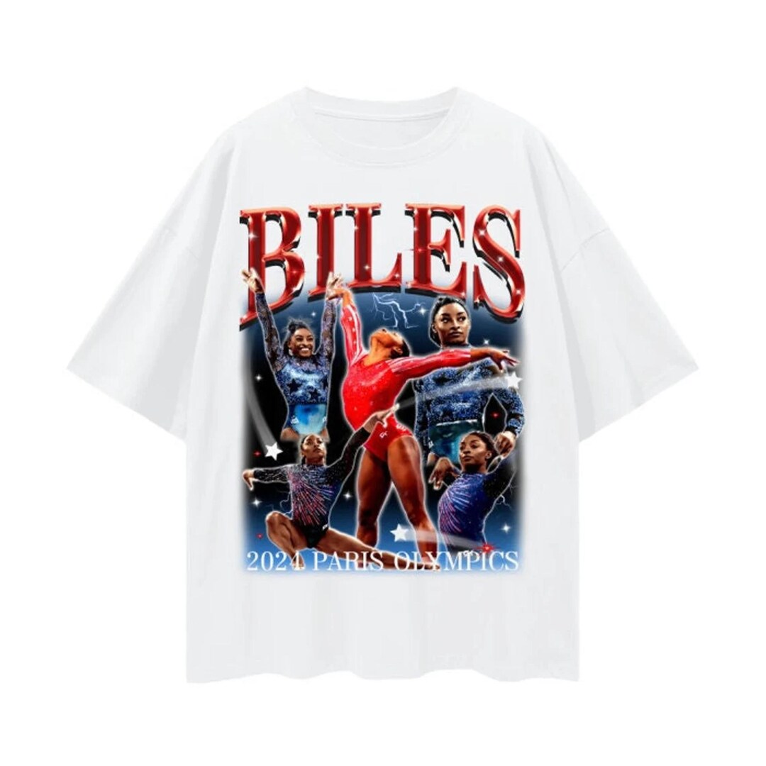 Simone Biles T-shirt, 2024 Simon Biles Bootleg Tee, Jonathan Owens ...