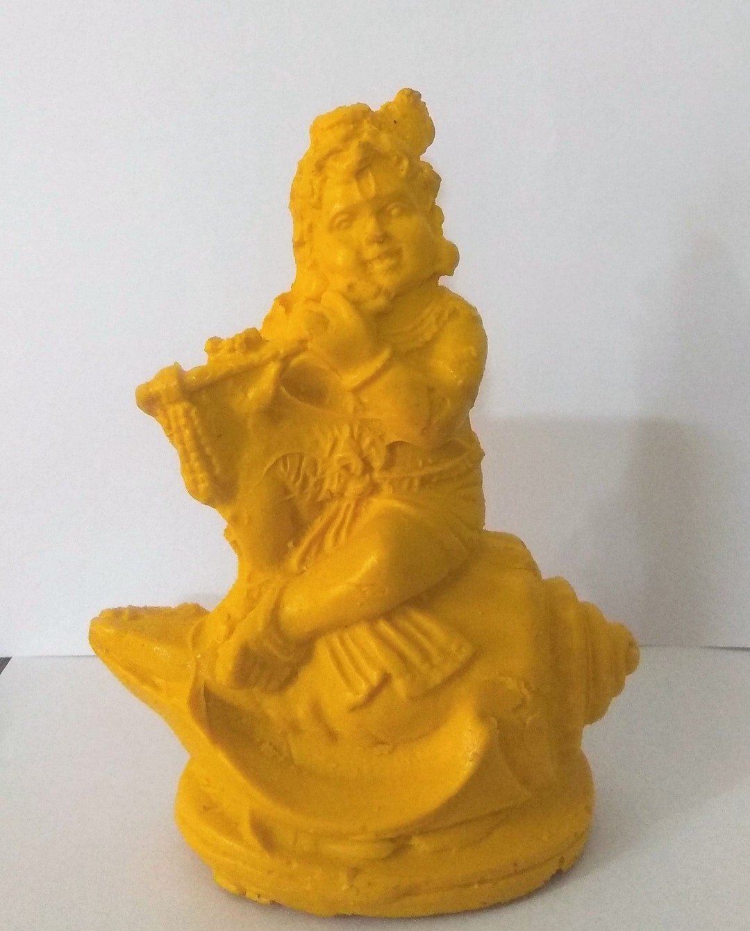 Lord Krishna on Shell for Prosperity Peace Positive - Etsy