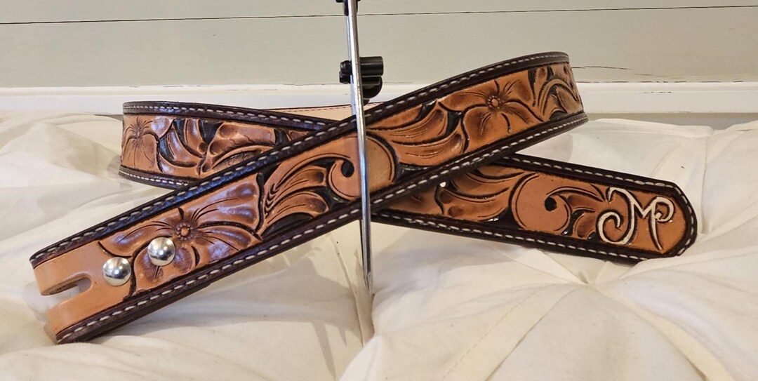 Custom Tooled Leather Belt - Etsy