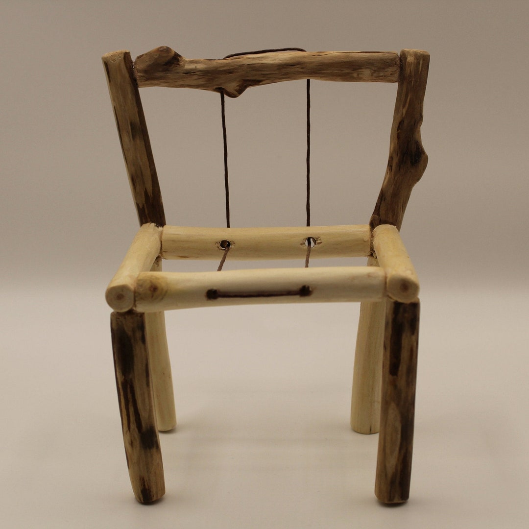 Rústica Silla de Madera en Miniatura hecha a mano Regalo único - Etsy ...