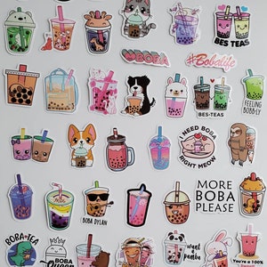 Boba Tea Sticker Pack (50 Stickers/pack) - Etsy