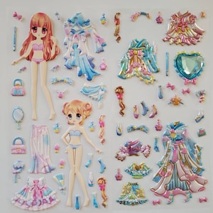 Puffy Sticker Dress Up - Etsy