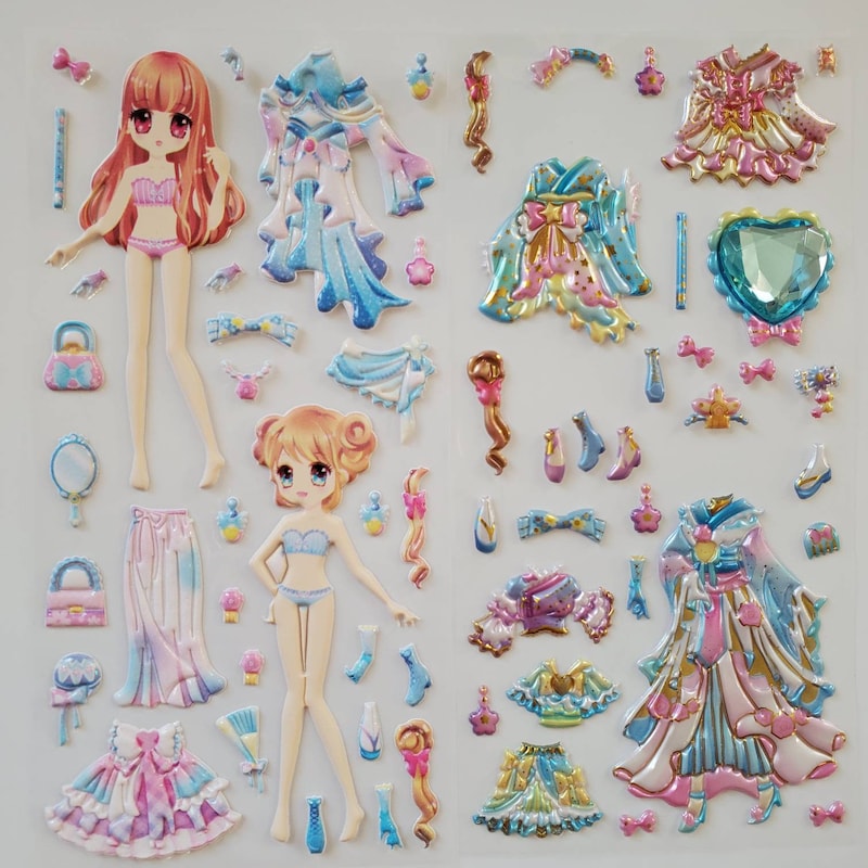 Puffy Sticker Dress Up - Etsy
