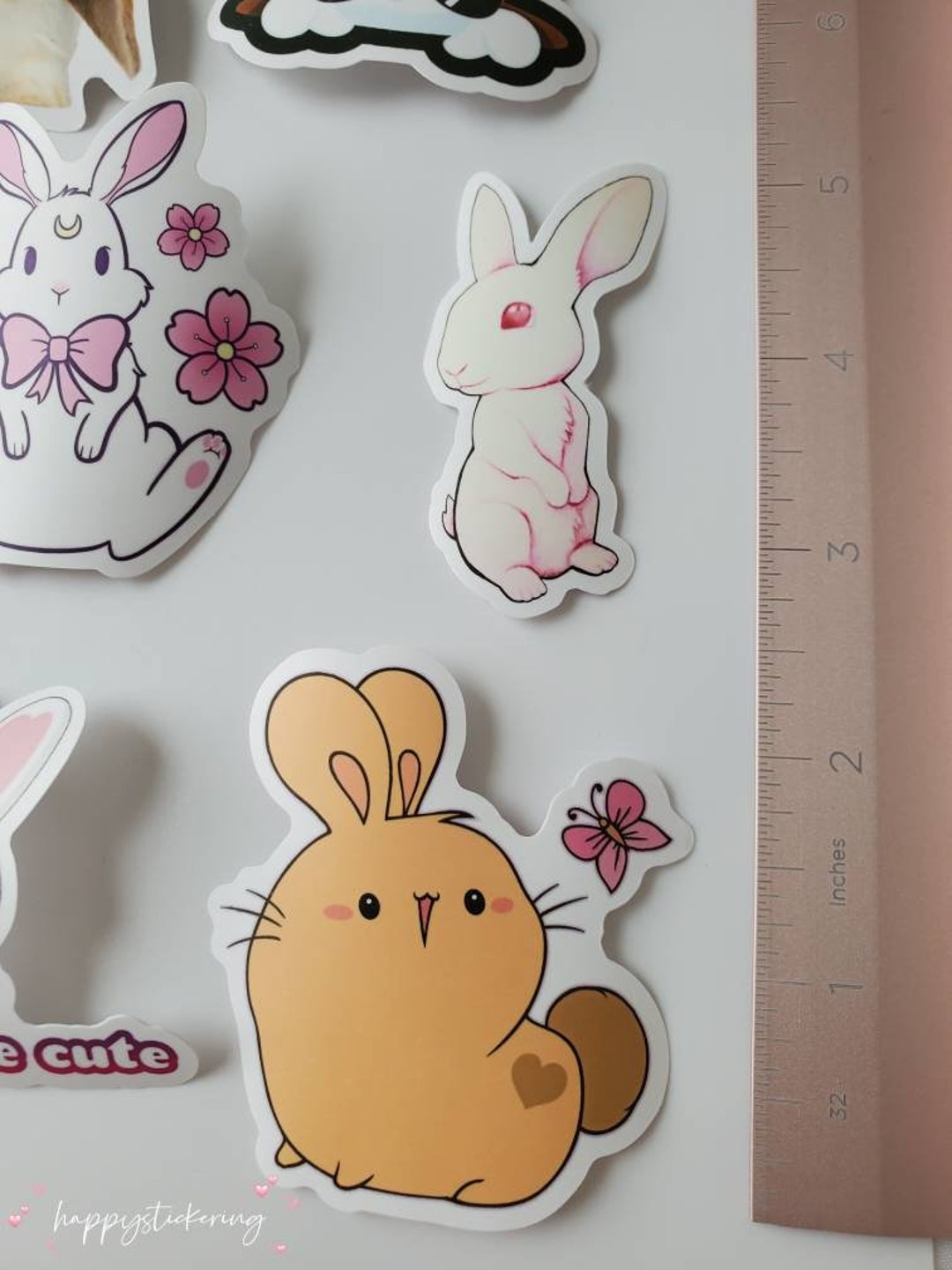 Cute Bunny Rabbit Sticker Pack (50 Stickers) - Etsy