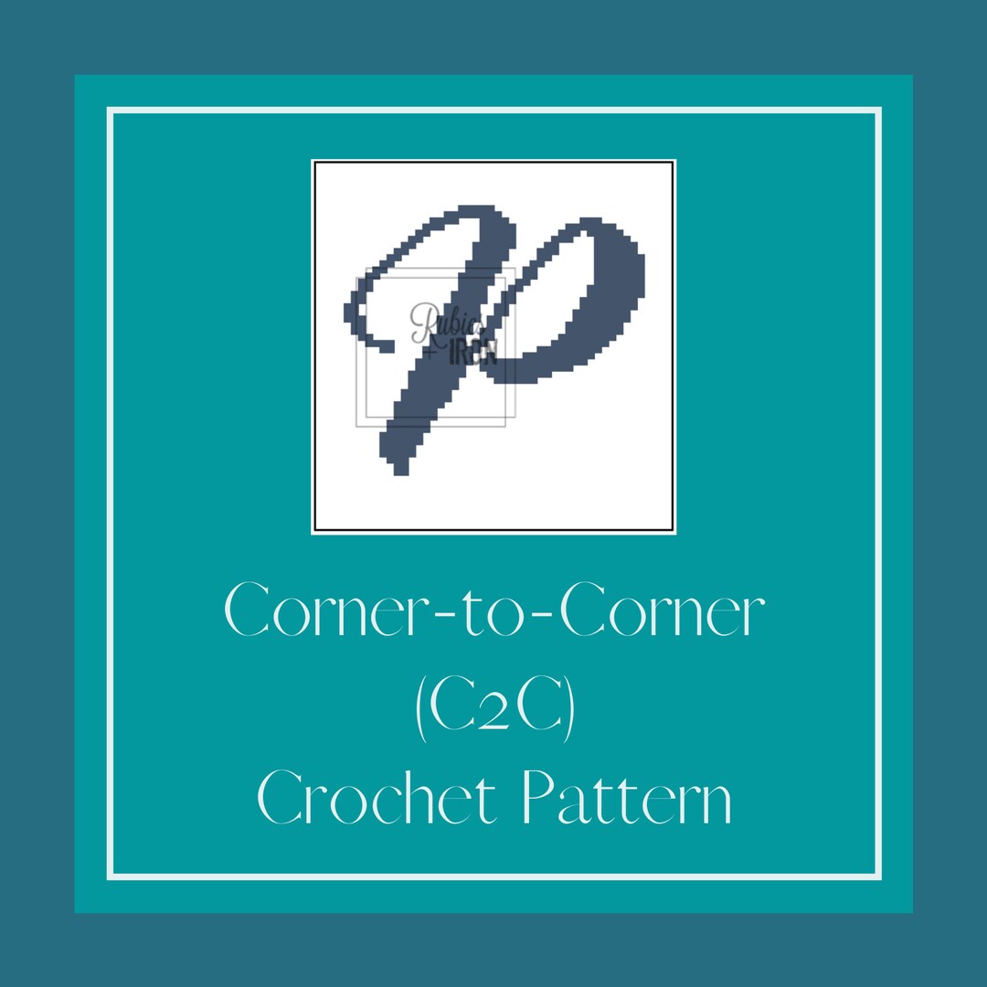 Monogram P Crochet Pattern, C2C Crochet Blanket Pattern, Handmade Gift ...