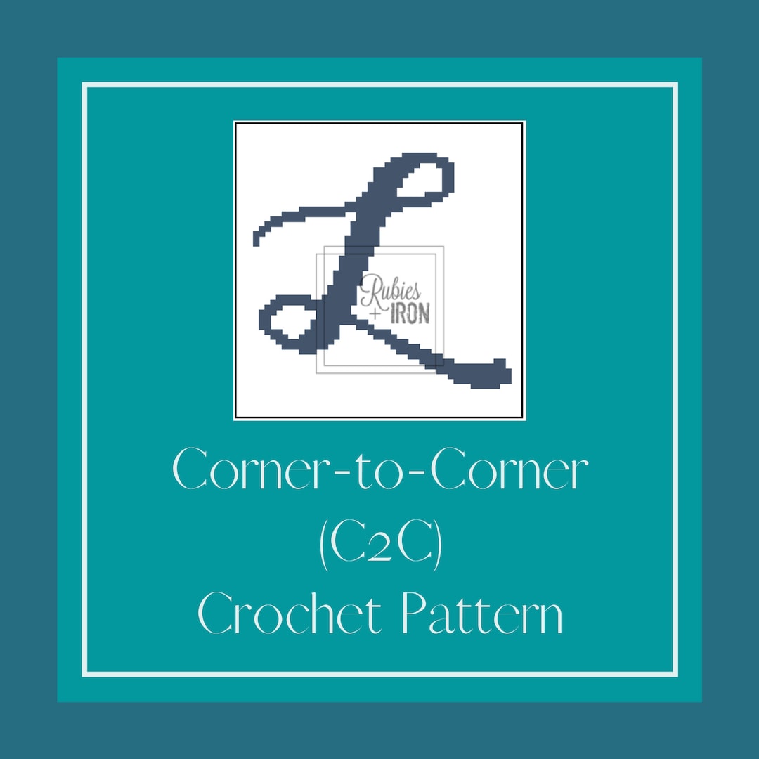 Monogram L Crochet Pattern, C2C Crochet Blanket Pattern, Handmade Gift ...