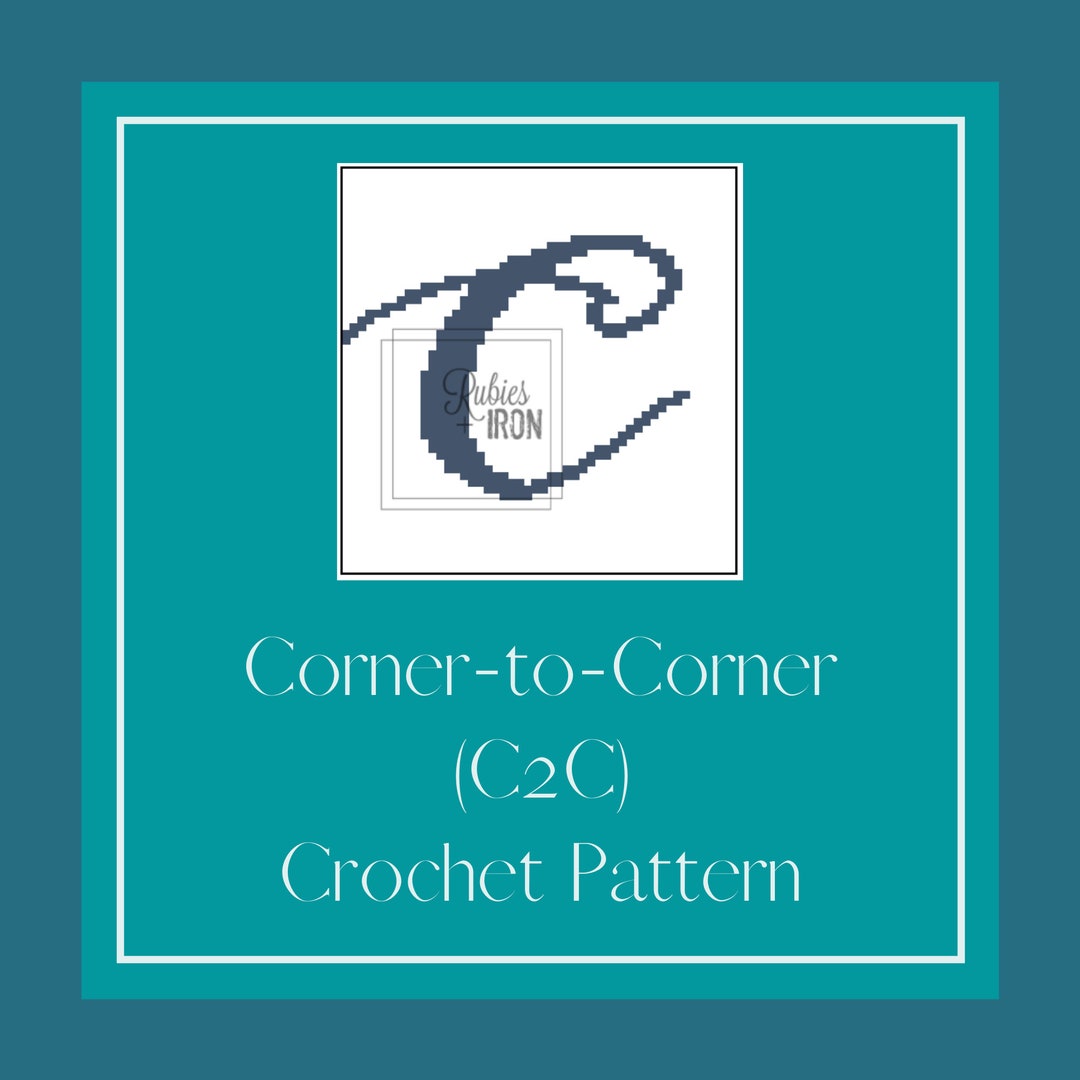 Monogram C Crochet Pattern, C2C Crochet Blanket Pattern, Handmade Gift ...
