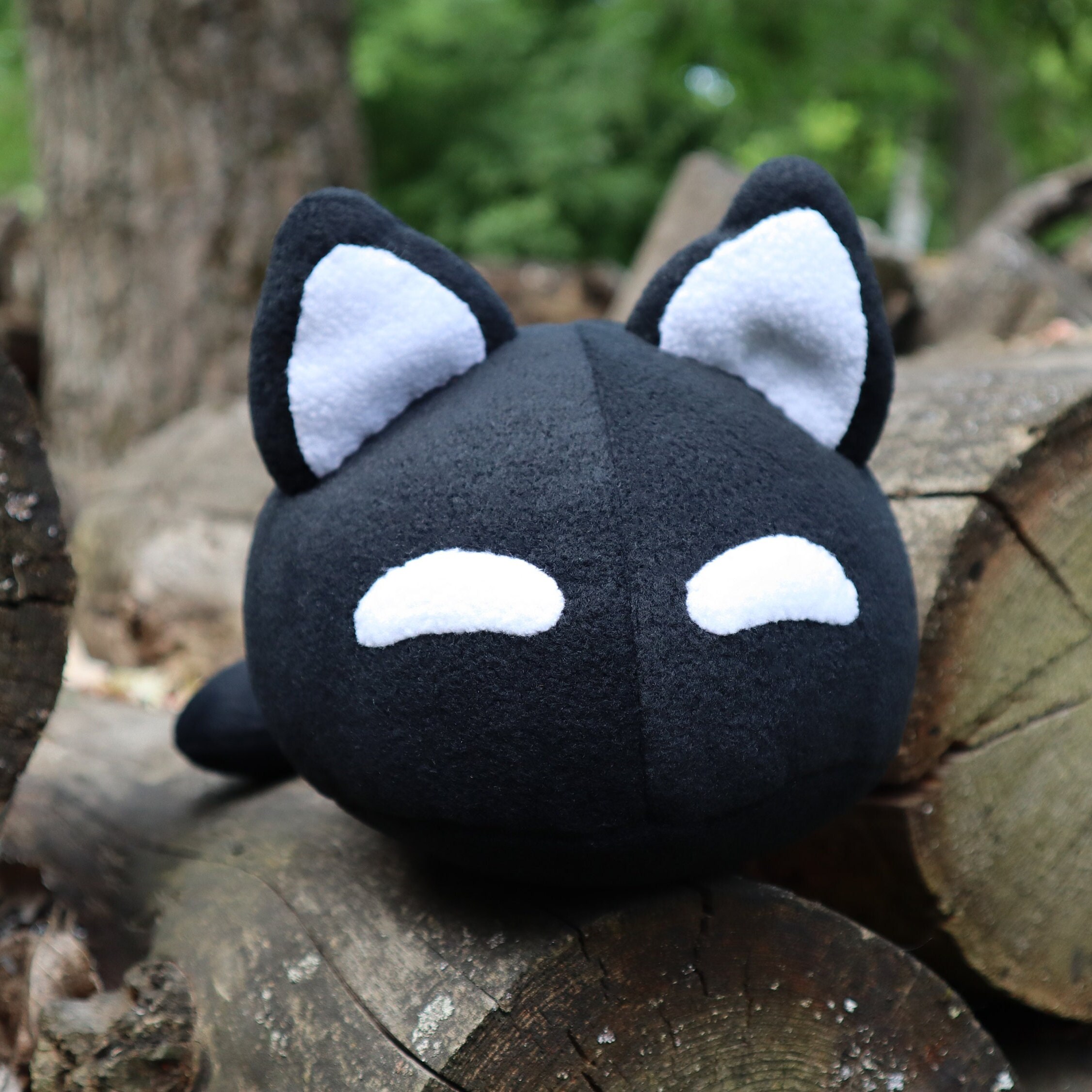 Mewo Omori Plush, Black Cat Handmade, Gamer Gift Plush Toy Unofficial ...