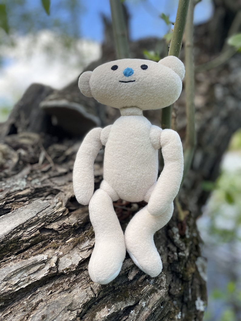BEAR Alpha Plush Handmade Toy Bear Alpha Soft Doll Alpha - Etsy