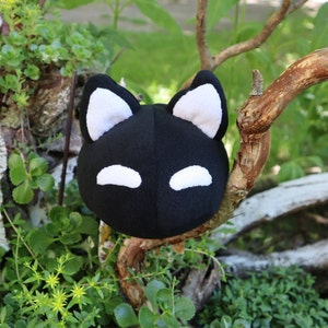 Mewo Omori Plush, Black Cat Handmade, Gamer Gift Plush Toy Unofficial ...