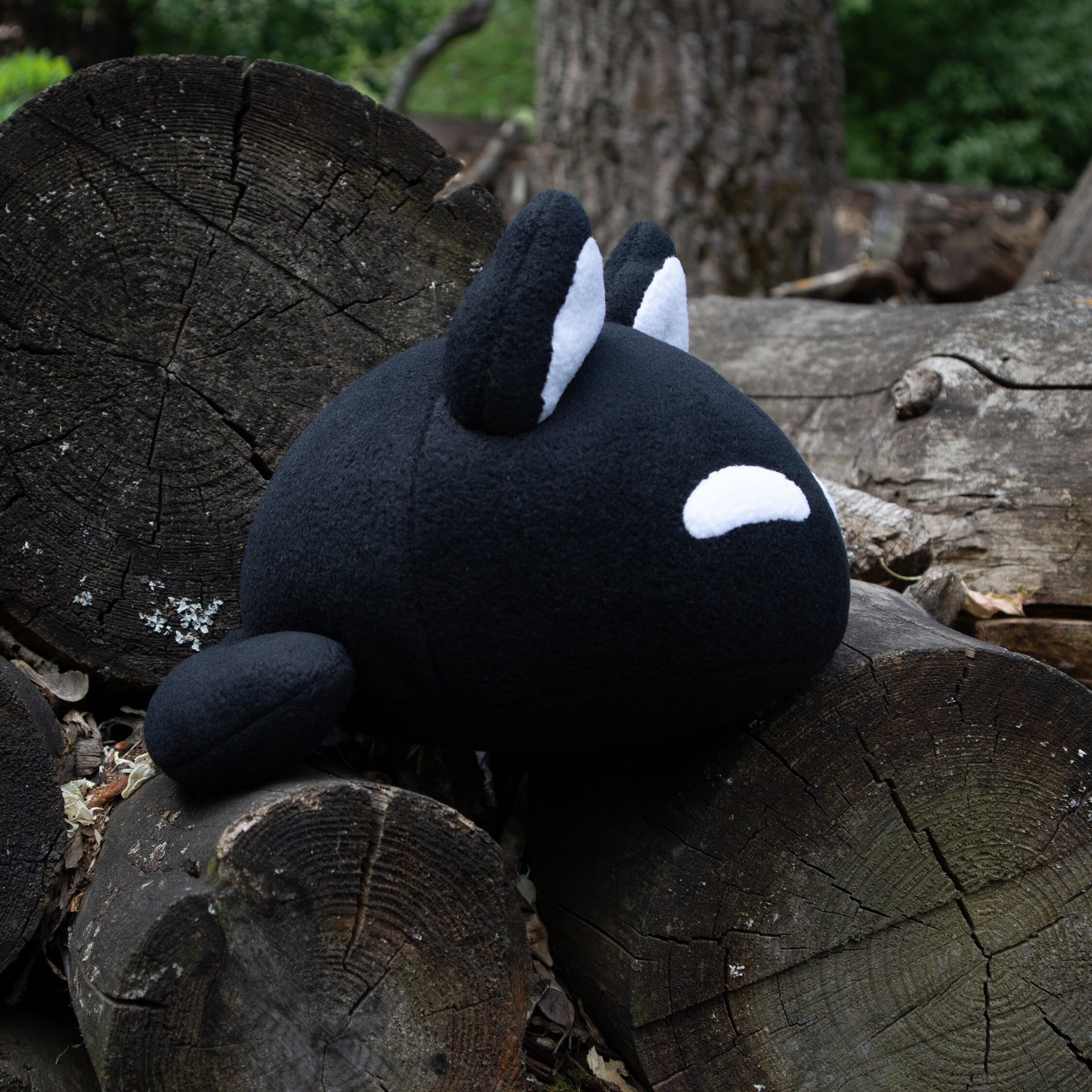 Mewo Omori Plush, Black Cat Handmade, Gamer Gift Plush Toy Unofficial ...