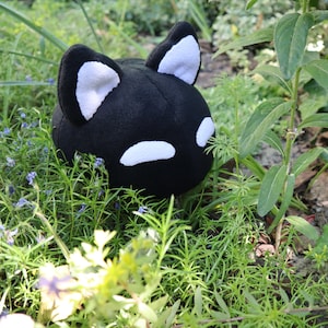 Mewo Omori Plush, Black Cat Handmade, Gamer Gift Plush Toy Unofficial ...