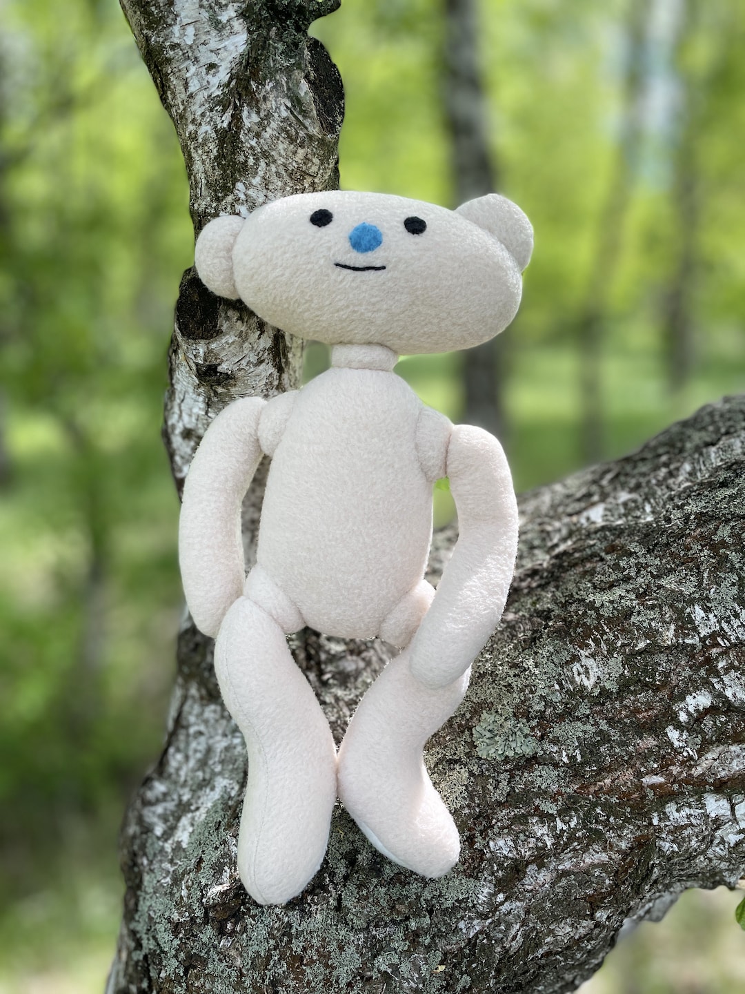 BEAR Alpha Plush Handmade Toy Bear Alpha Soft Doll Alpha - Etsy