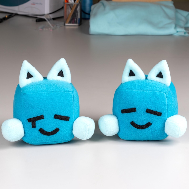 Big Cube Plush Toy – JSAB Inspired, Handmade Blue Fleece Plushie - Etsy