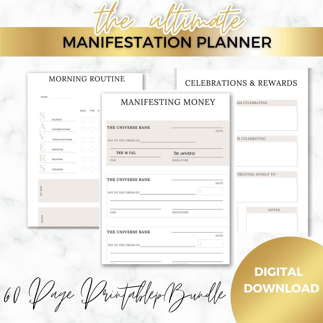 Ultimate Manifestation Planner Digital Product Manifesting Planner ...