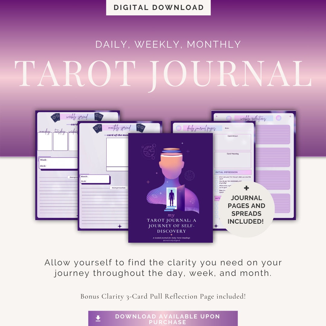 Ultimate DIGITAL Tarot Journal Reflection Spreads Tarot Planner Tarot ...