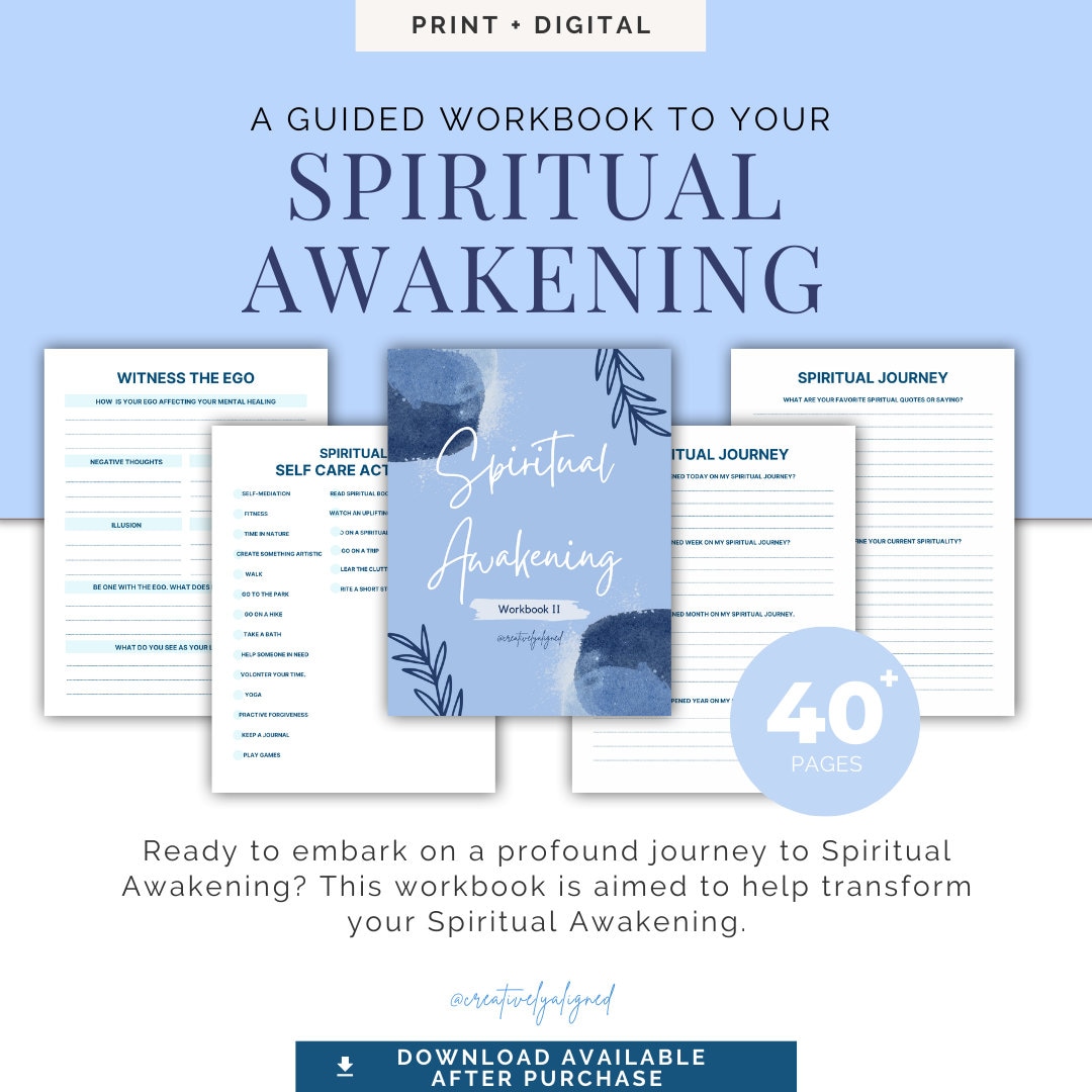 Spiritual Awakening DIGITAL Workbook: Guided Workbook, Prompts, Self ...